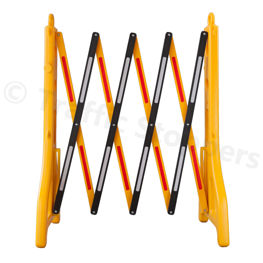 Expandable 2.5 m Wide Safety Barrier - Portable Expanding Security Bar ...